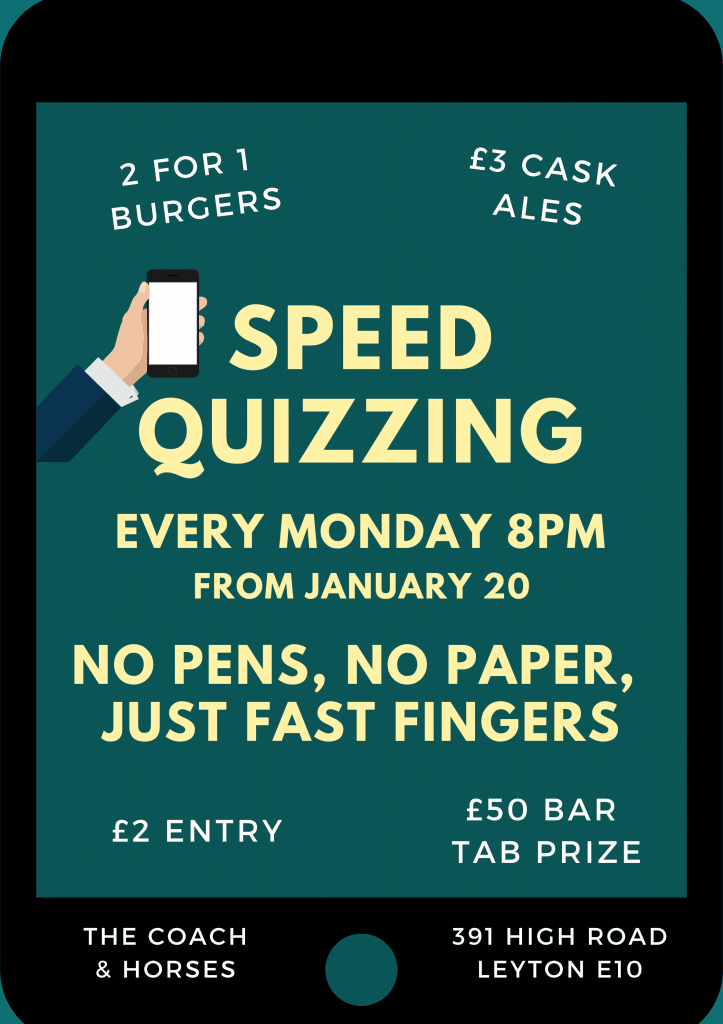 What’s On – Coach and Horses Leyton